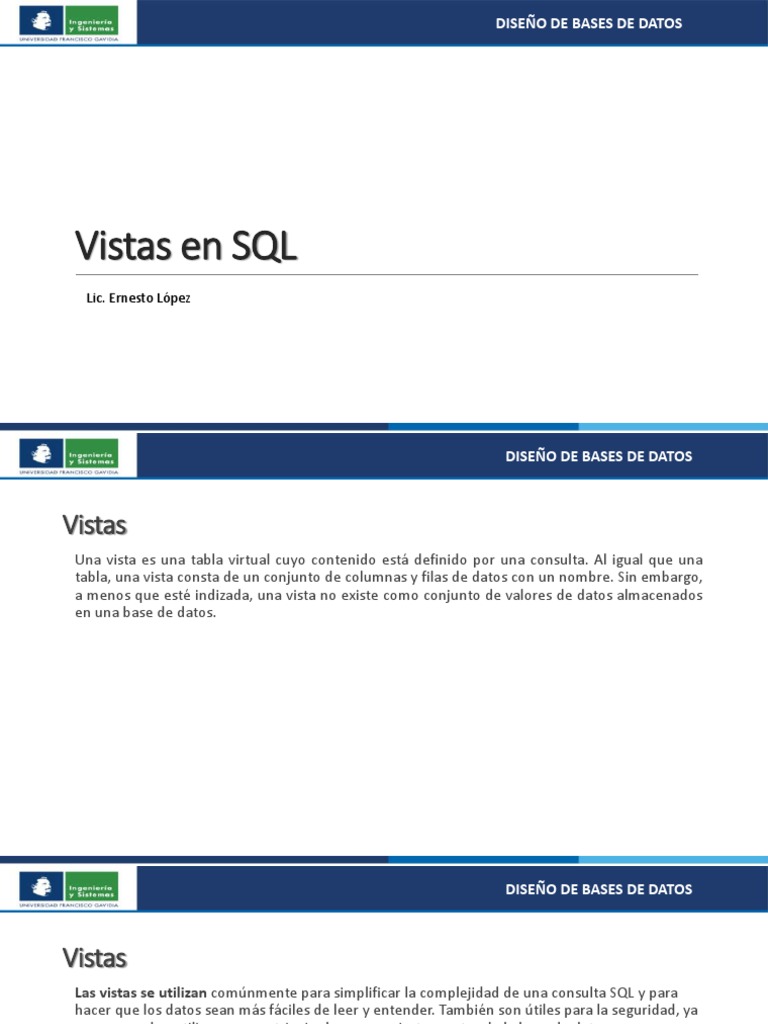 Vistas en SQL | PDF
