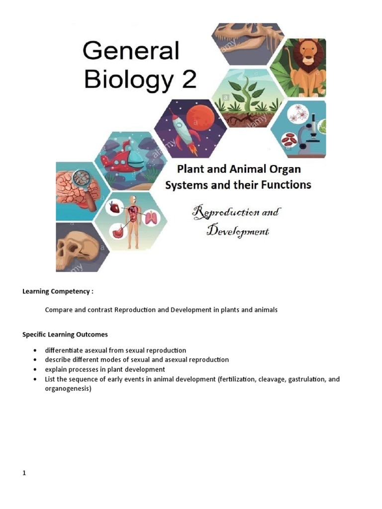 Lesson 1 - Reproduction and Development | PDF