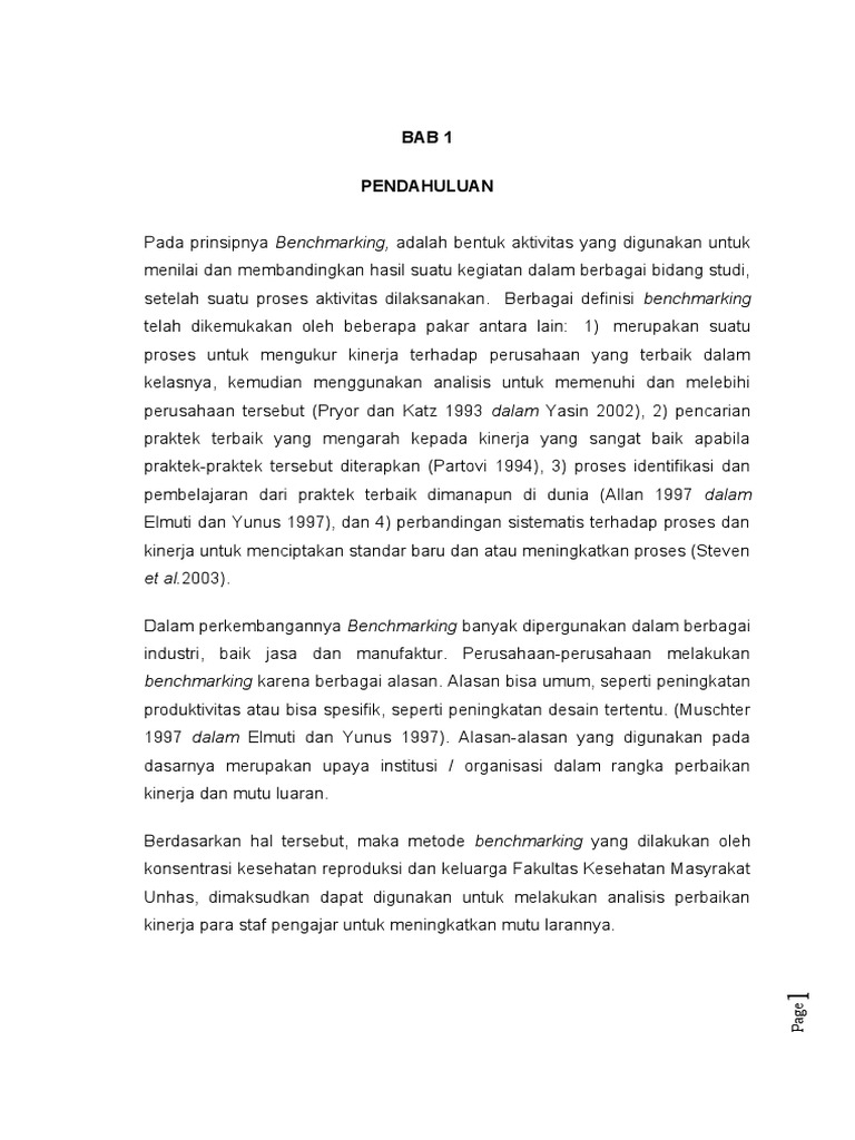 Laporan Benchmarking Angkt 2012 | PDF