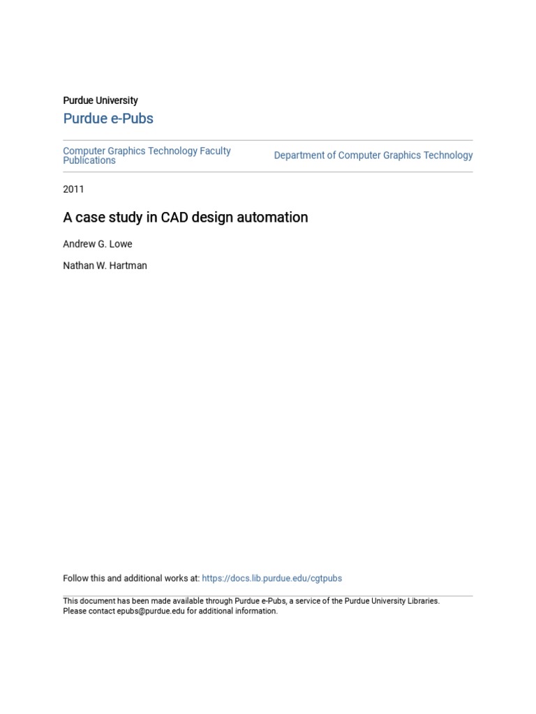 A Case Study in CAD Design Automation | PDF | Computer Aided Design ...