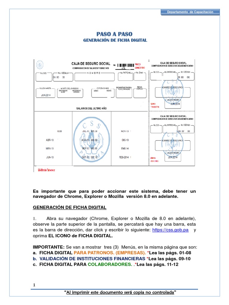 Manual Ficha Digital 2014 | PDF | Contraseña | Informática