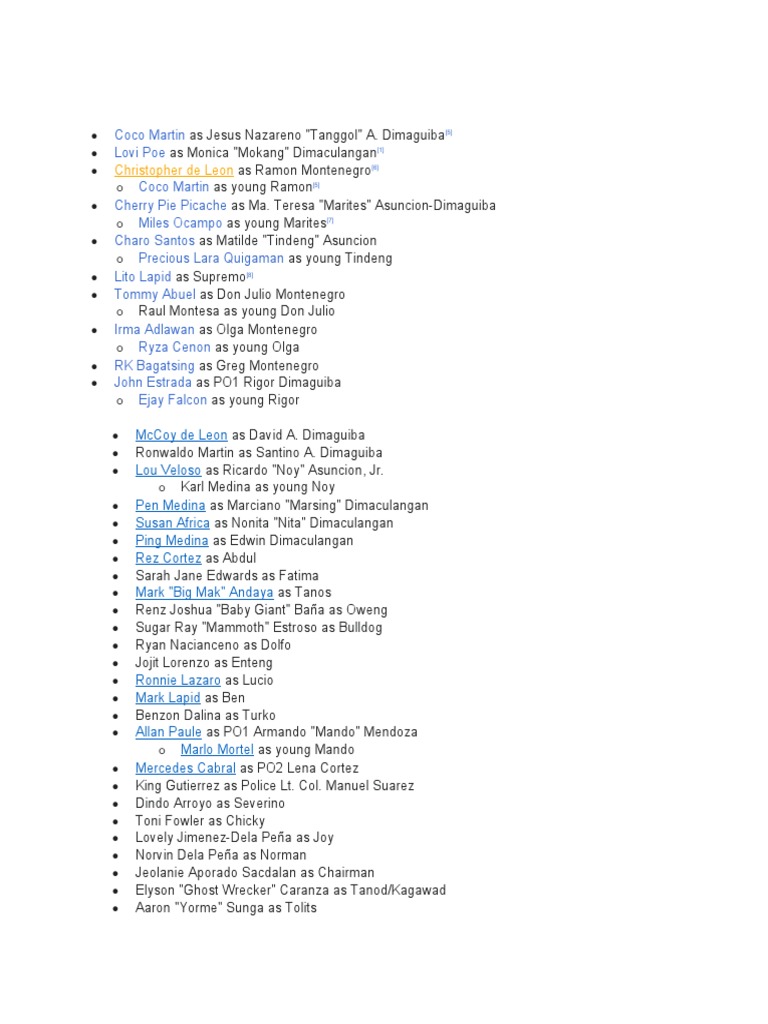 Roleplay Cast | PDF | Philippines