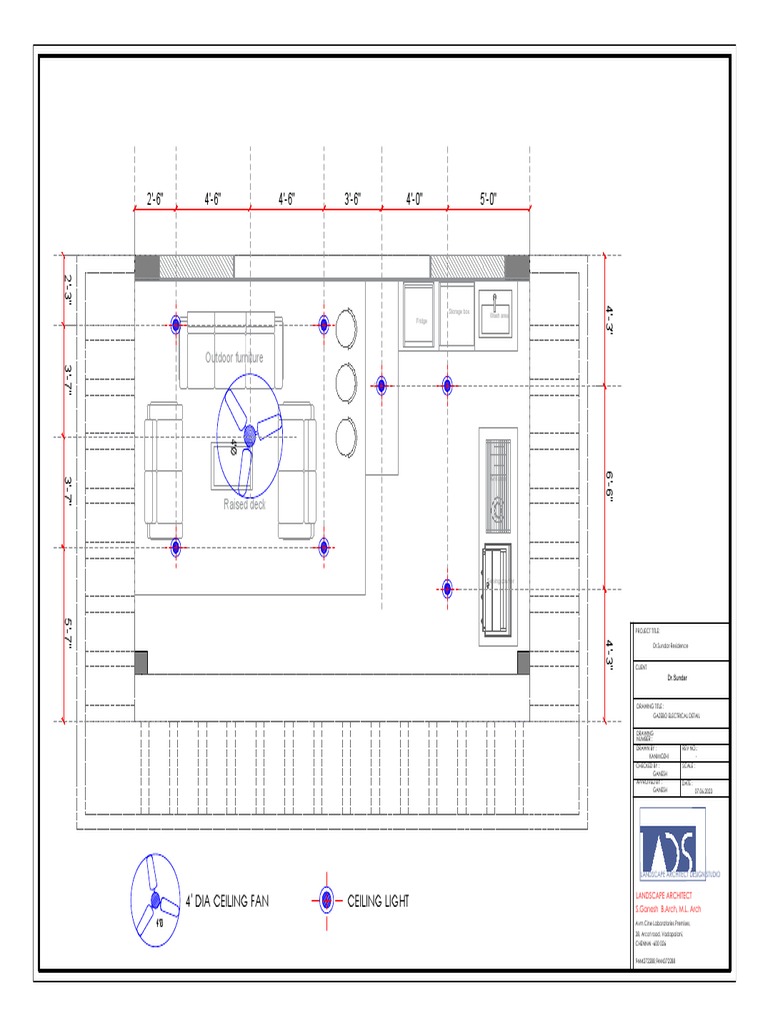 DR - Sundar Gazebo Electrical Plan | PDF