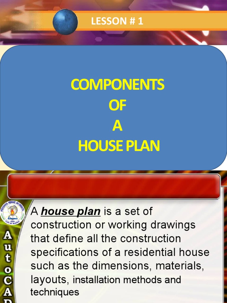 Components of a House Plan Explained | PDF | Door | Plumbing