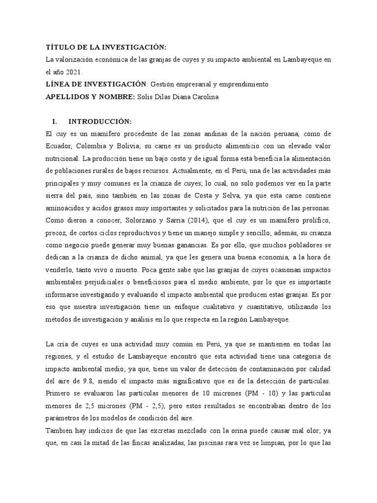 Solis Dilas Diana Producto AcadÉmico 2 Pdf Al Por Menor Carne