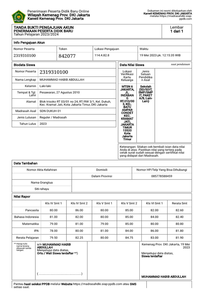 Tanda Tangan Muhammad Habib Abdullah | PDF