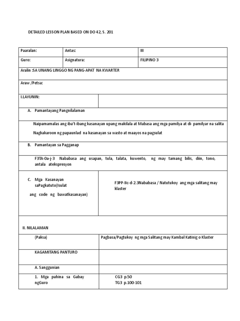 Grade 3 Lesson Plan | PDF