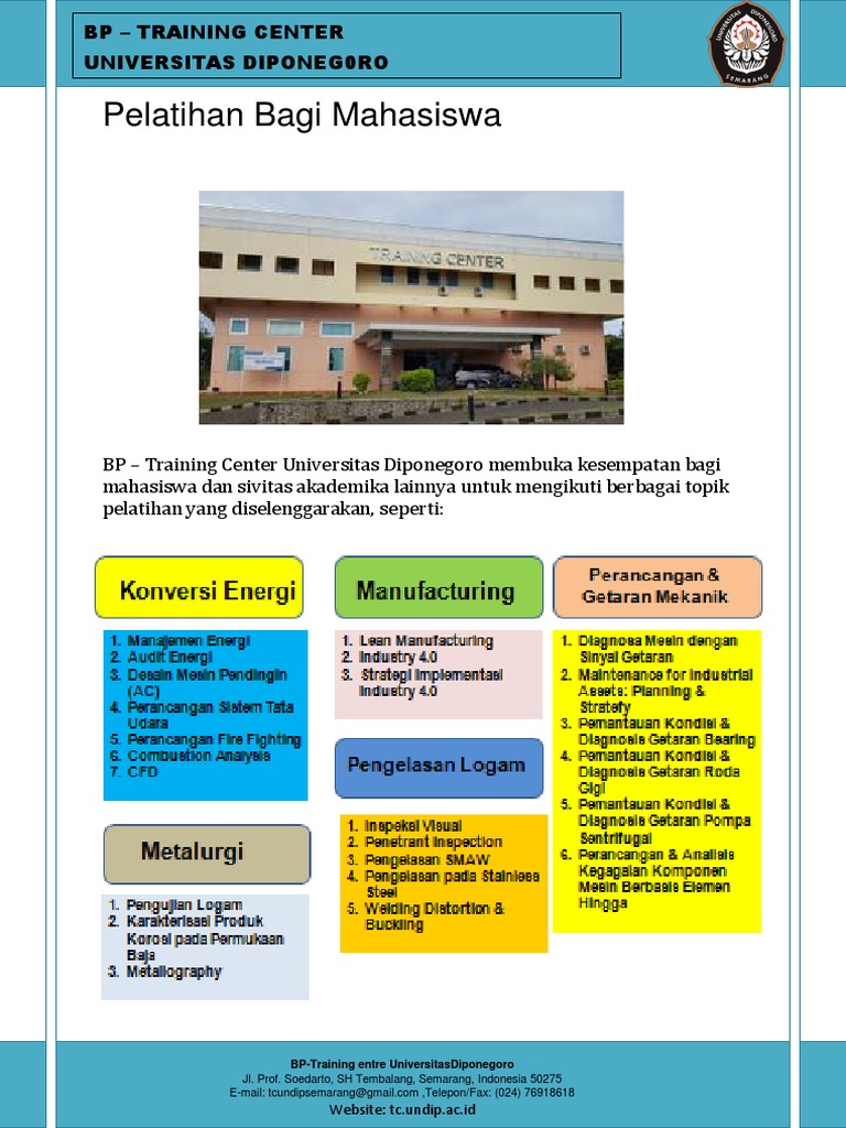 Brosur Pelatihan TC Undip | PDF