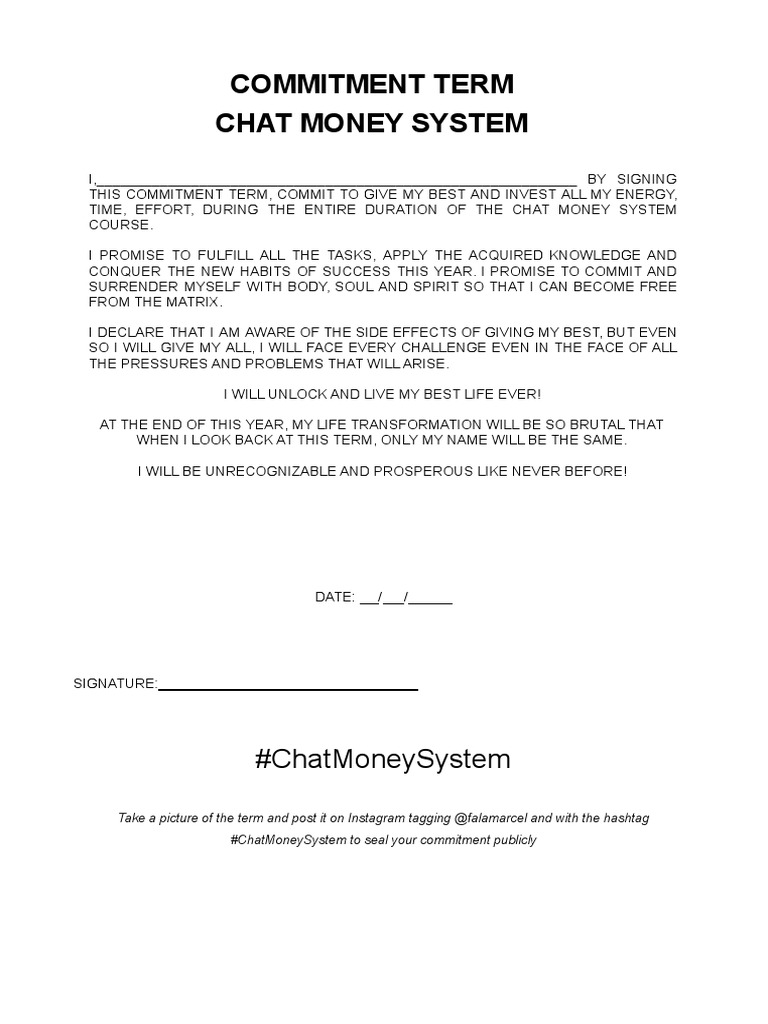 Commitment Term CMS | PDF