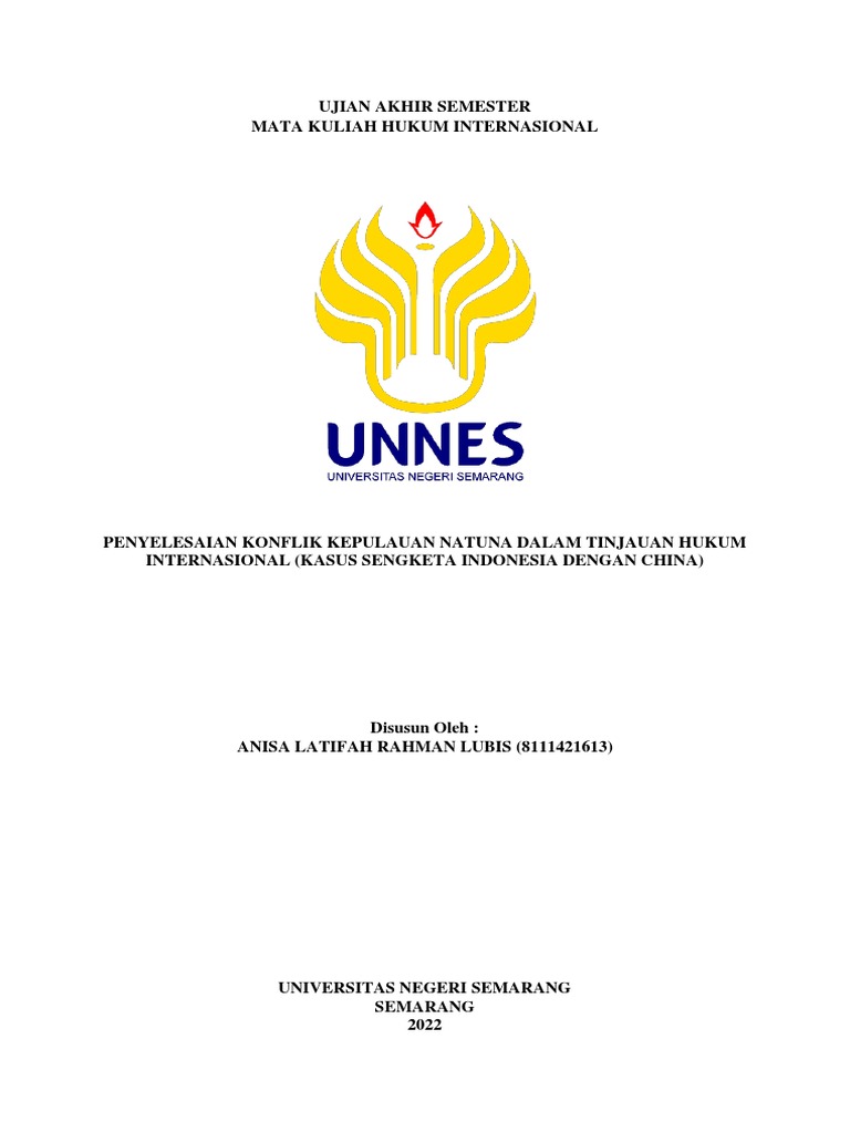 33 - Anisa Latifah Rahman Lubis - 8111421613 | PDF | Hukum