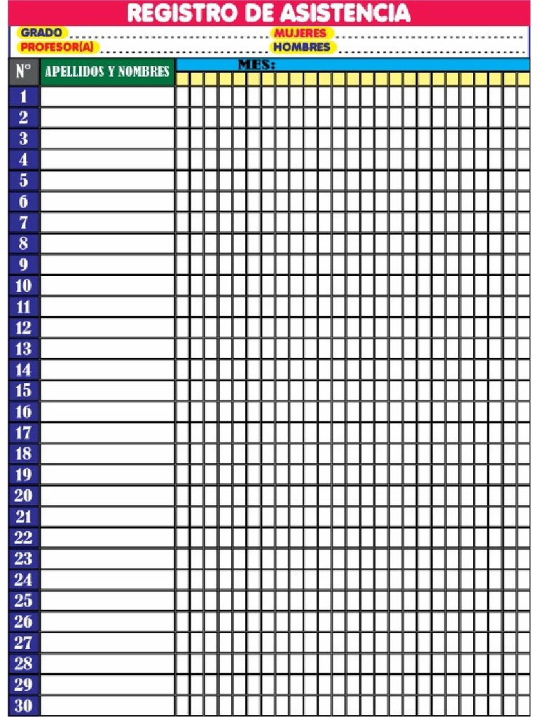 Lista de Asistencia | PDF