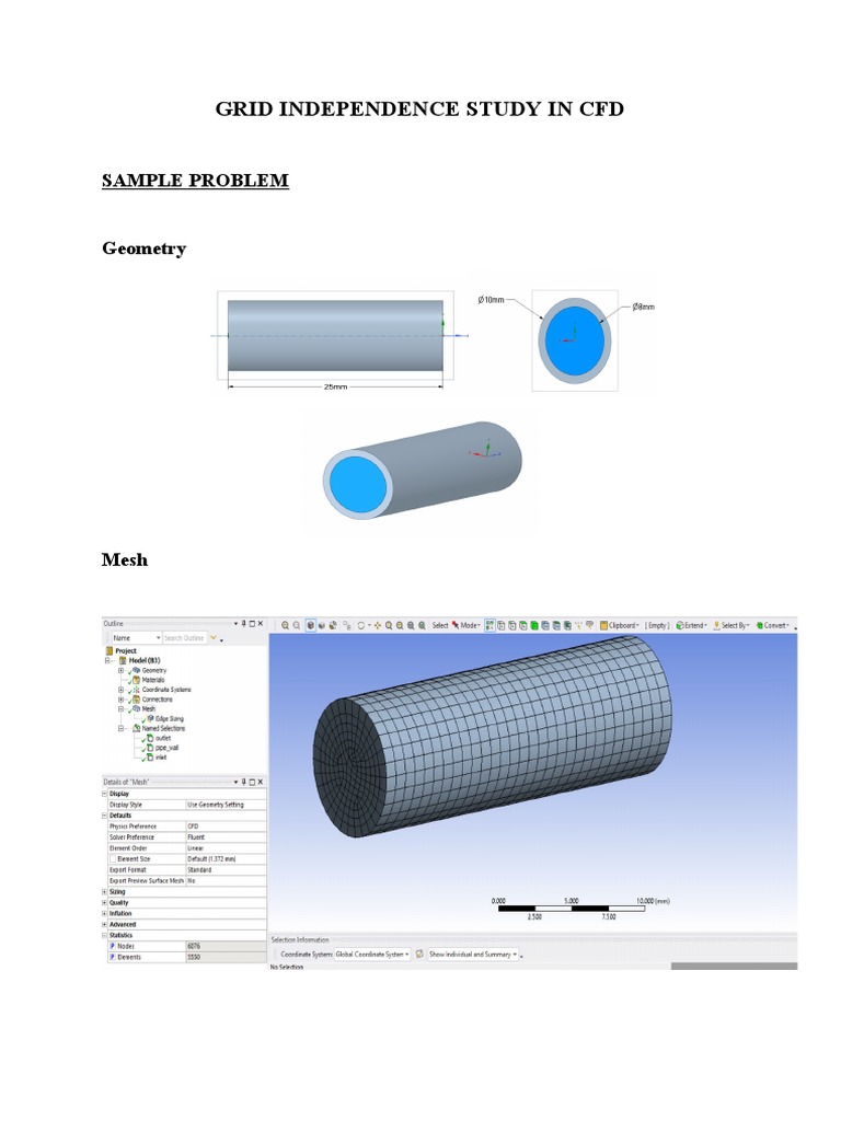 CFD Grid Independence Analysis | PDF