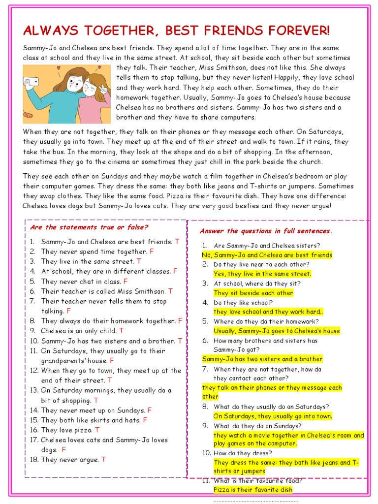 Reading Comprehension - A2 | PDF | Clothing