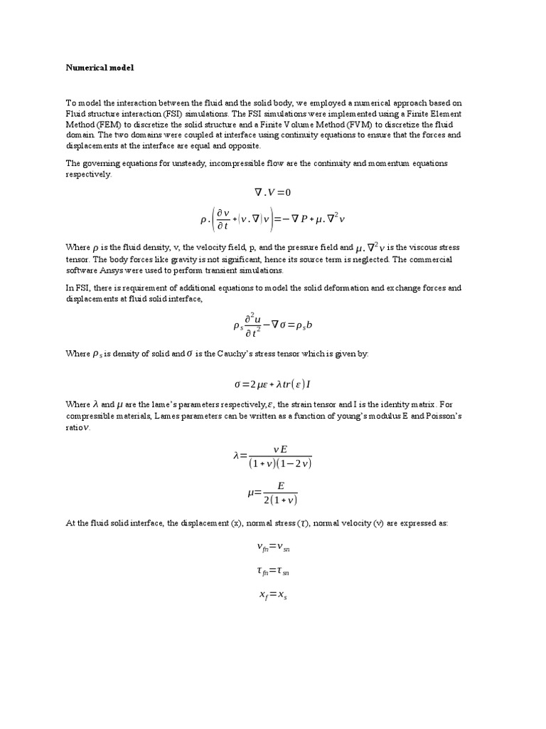 Fluid-Structure Interaction Modeling | PDF | Stress (Mechanics) | Civil ...
