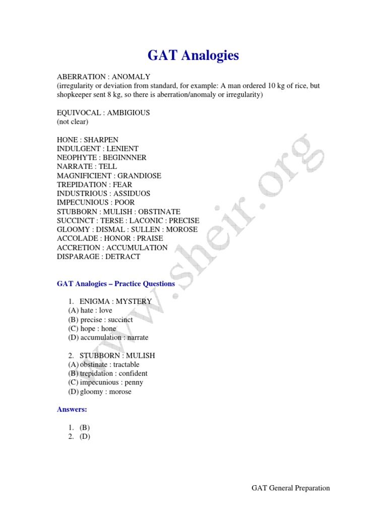Gat Analogies | PDF | Cooking, Food & Wine | Religion & Spirituality