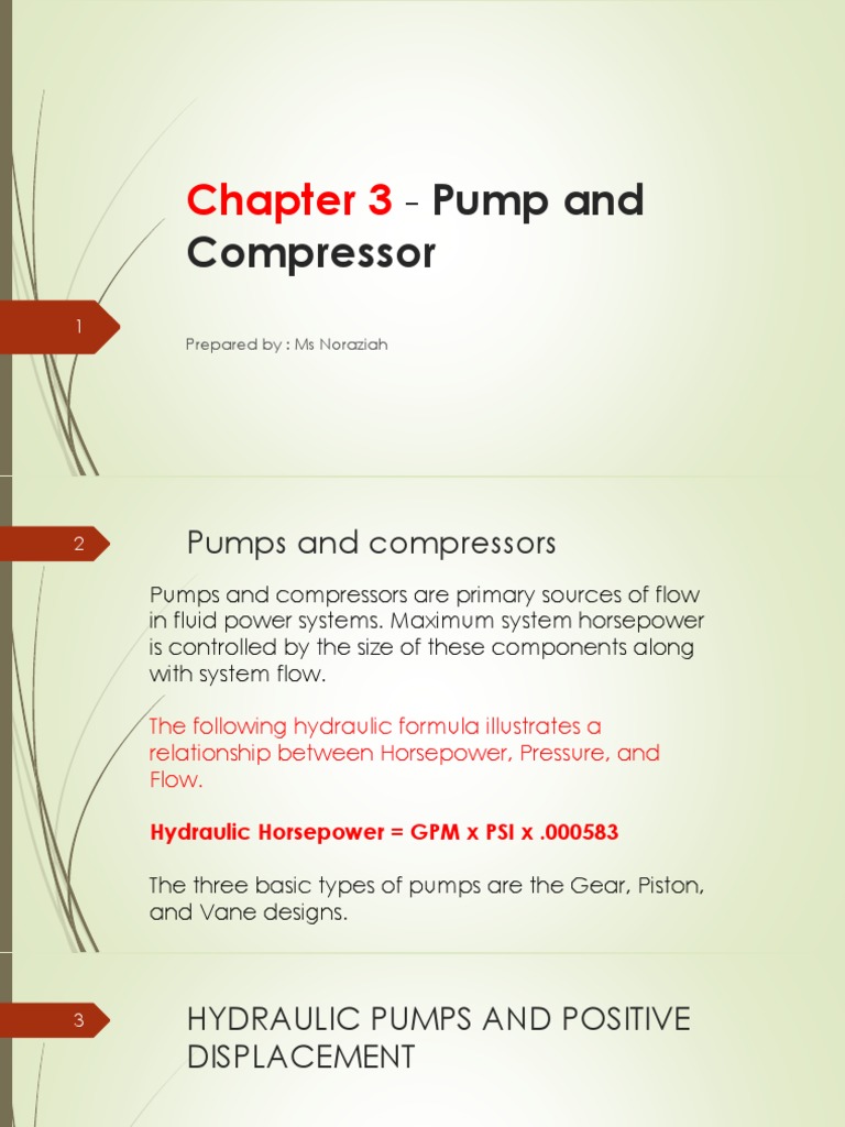 Chapter 3 - Pump and Compressor | PDF | Pump | Pressure