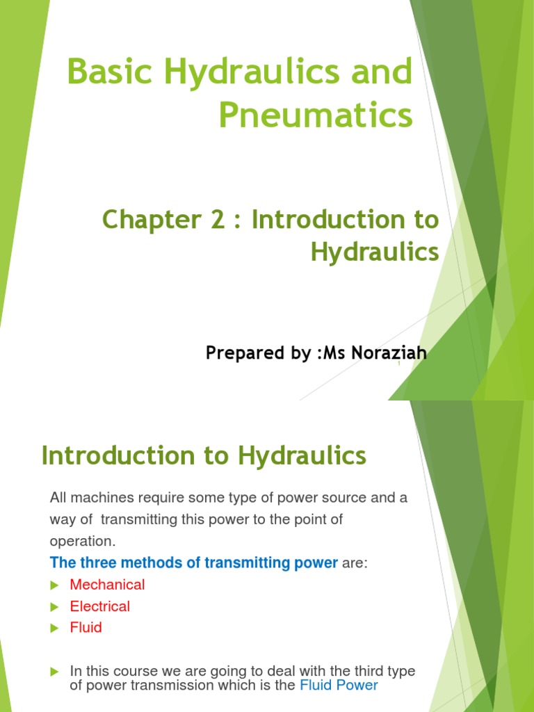Chapter 2 - Basic Pneumatic and Hydraulic System | PDF | Pump | Civil ...