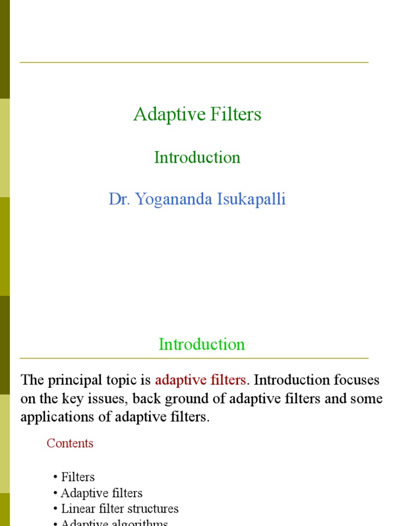 P1 Intro | PDF | Filter (Signal Processing) | Algorithms