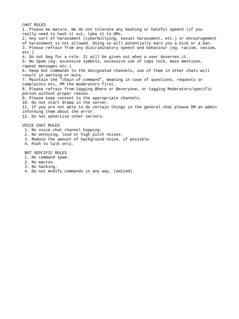 Server Rules PDF