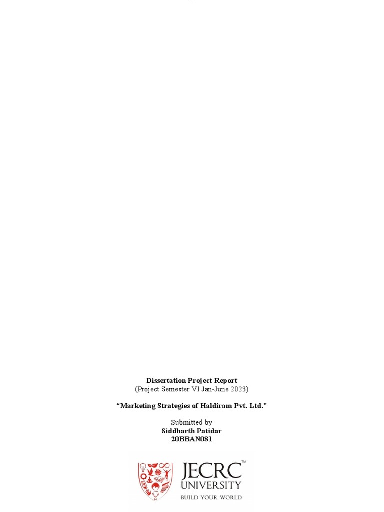 Project Report Siddharth | PDF | Marketing | Marketing Strategy