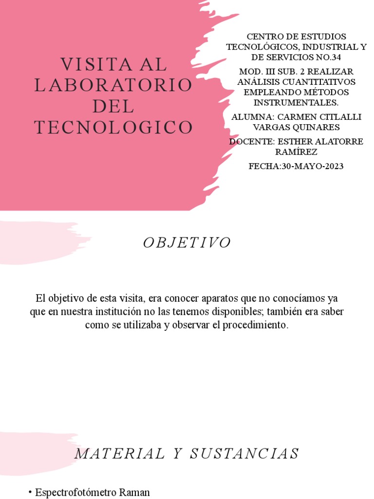 Visita Al Laboratorio Del Tecnologico | PDF