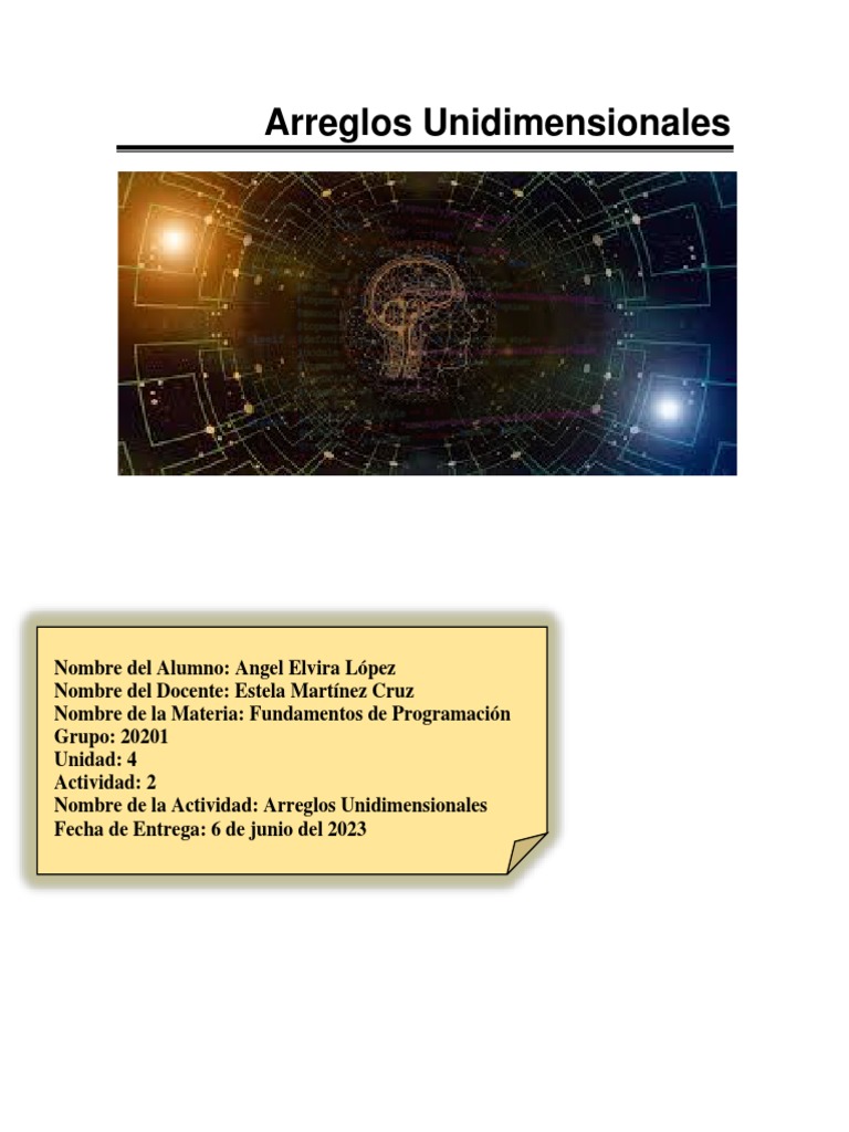 Arreglos Unidimensionales | PDF | Desarrollo de software | Ciencias de ...