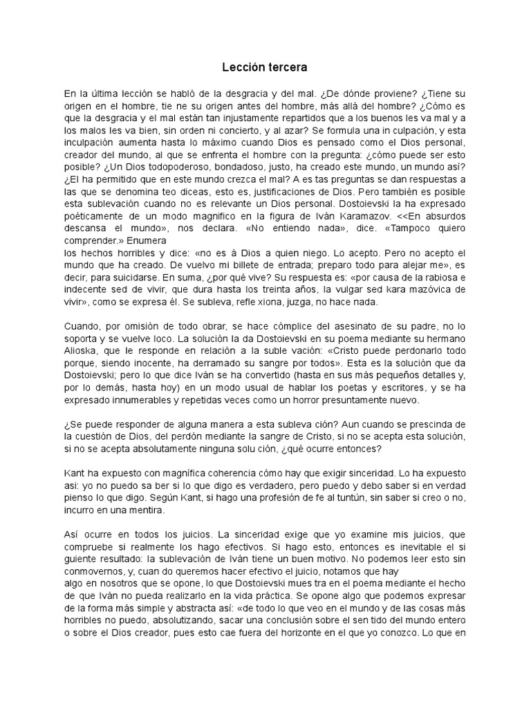 Lección Tercera | PDF | Dios | Realidad