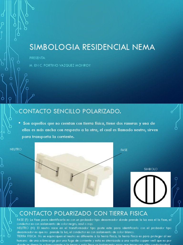 Simbologia Residencial Nema | PDF | Electromagnetismo | Electricidad