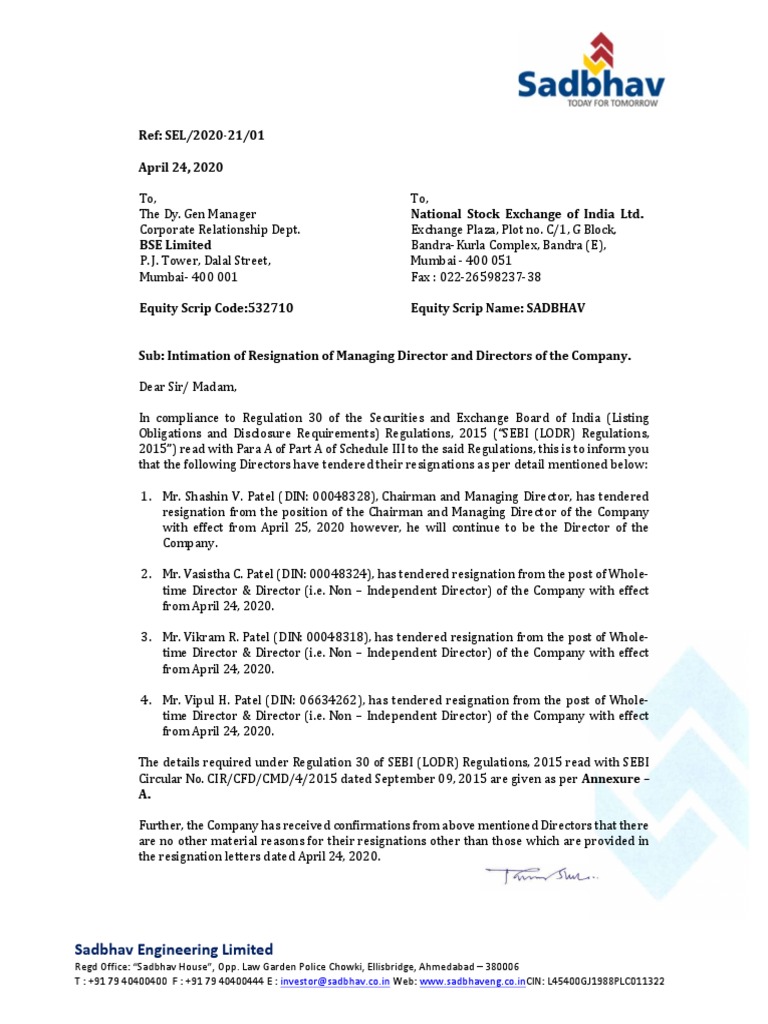 Sadbhav Engineering Limited | PDF | Corporations | Investing