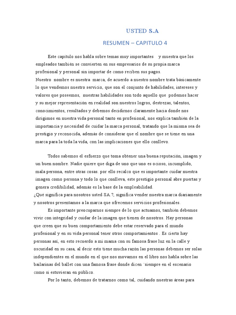 Resumen Del Capitulo 4 | PDF