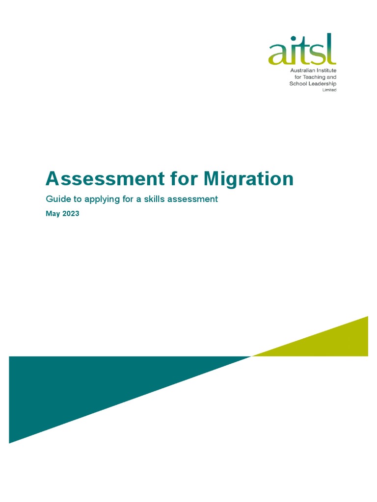 AITSL Skills Assessment Guide 2023 | PDF | Identity Document | Teachers