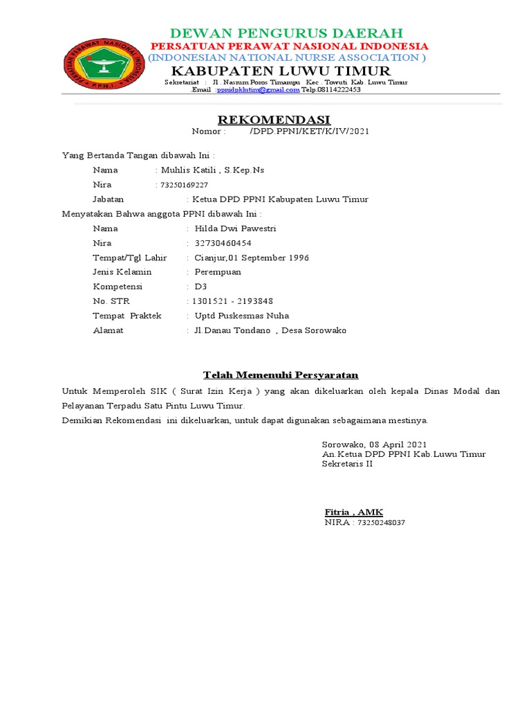Format Rekomendasi | PDF