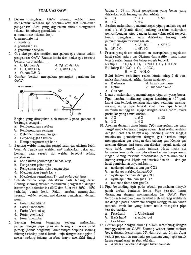 Soal Oaw KLS Xi Uas 2023 | PDF
