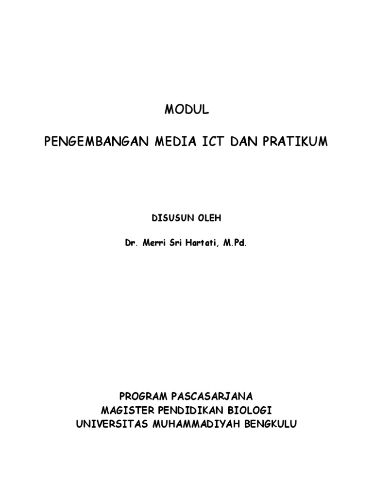 MODUL PENGEMBANGAN MEDIA ICT & PRAKTIKUM - Dr. Merri Sri Hartati, M.Pd. | PDF | Ilmu Sosial | Seni