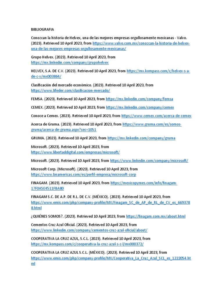 Bibliografia de Empresa | PDF