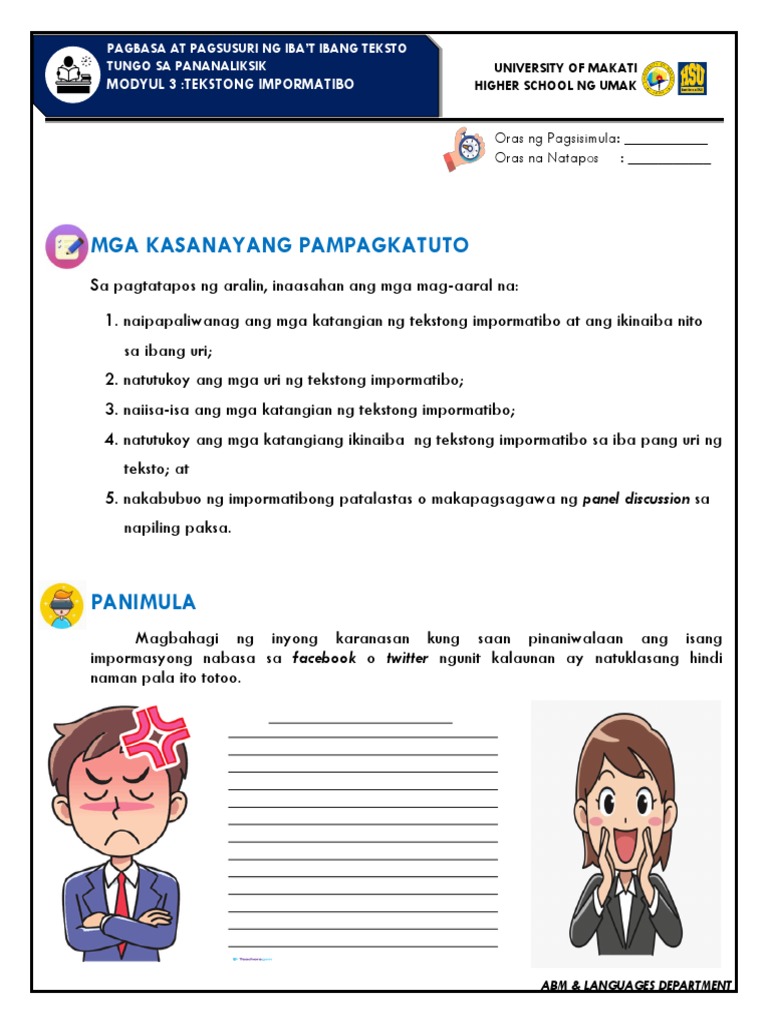 Module 3 Tekstong Impormatibo | PDF