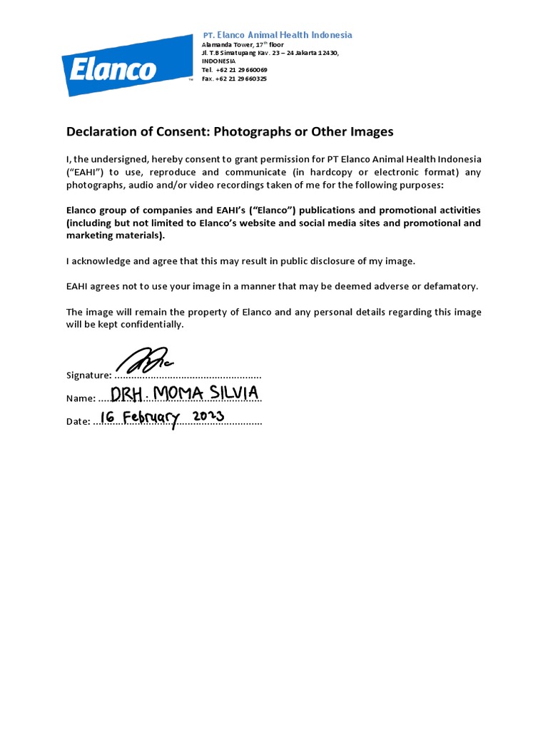 Declaration of Photograph Consent | PDF