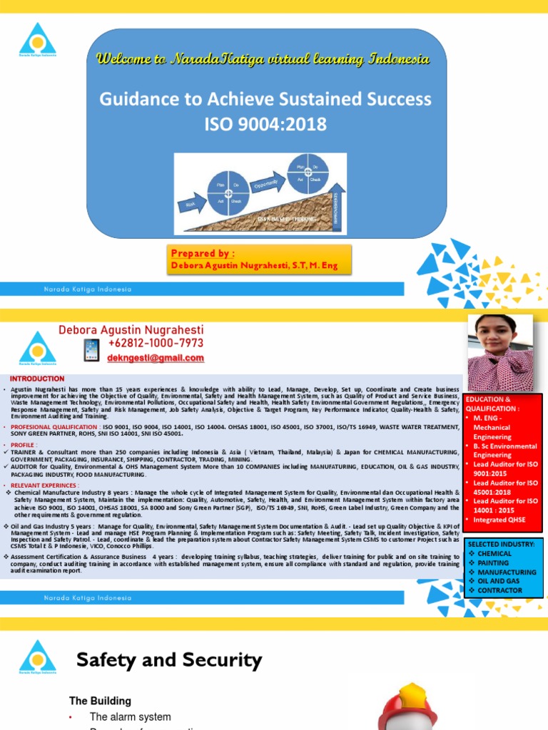 Overview For ISO 9004 2018 Guidance To Achieve Sustained Success | PDF ...