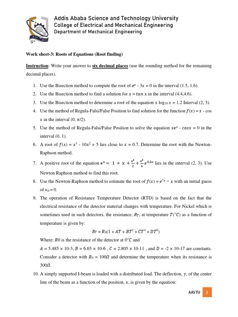 Root Finding Methods in Engineering | PDF | Beam (Structure) | Civil Engineering