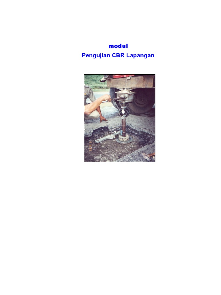 02B.Pengujian CBR Lapangan (CBR in Place) | PDF | Teknologi & Rekayasa