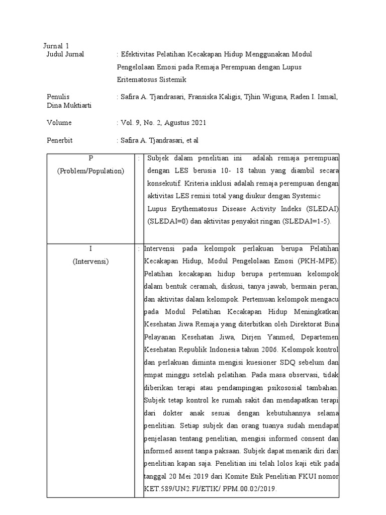 Jurnal Picot | PDF | Self-Improvement | Wellness