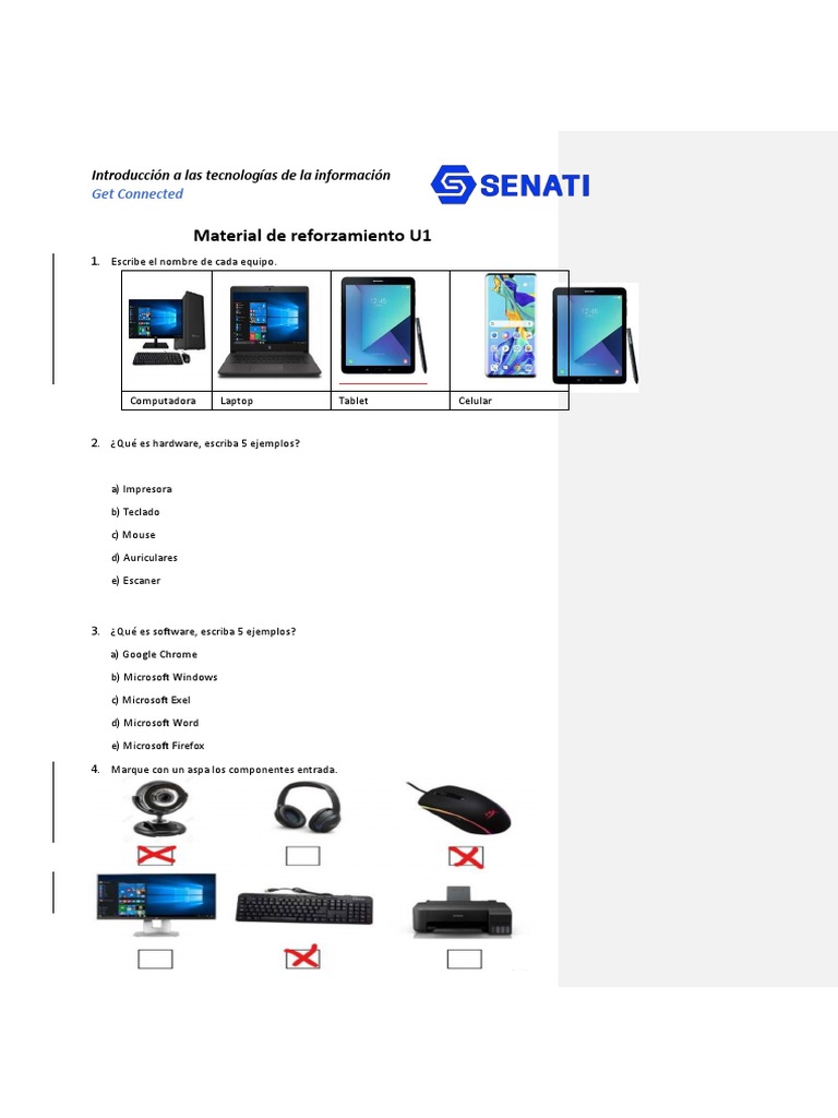 Material de Reforzamiento U1 | PDF