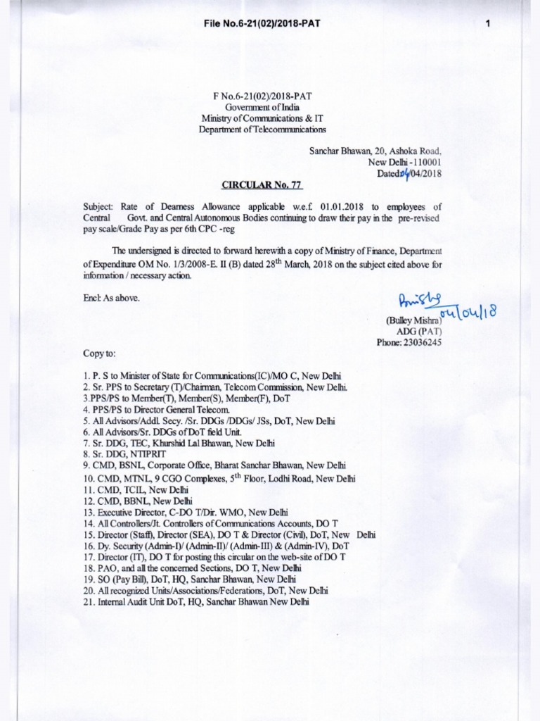 Circular 77 Documents | PDF