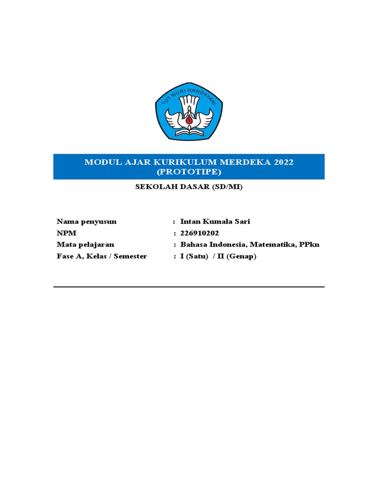 Modul Ajar Kur Merdeka Intan Kumala Sari | PDF