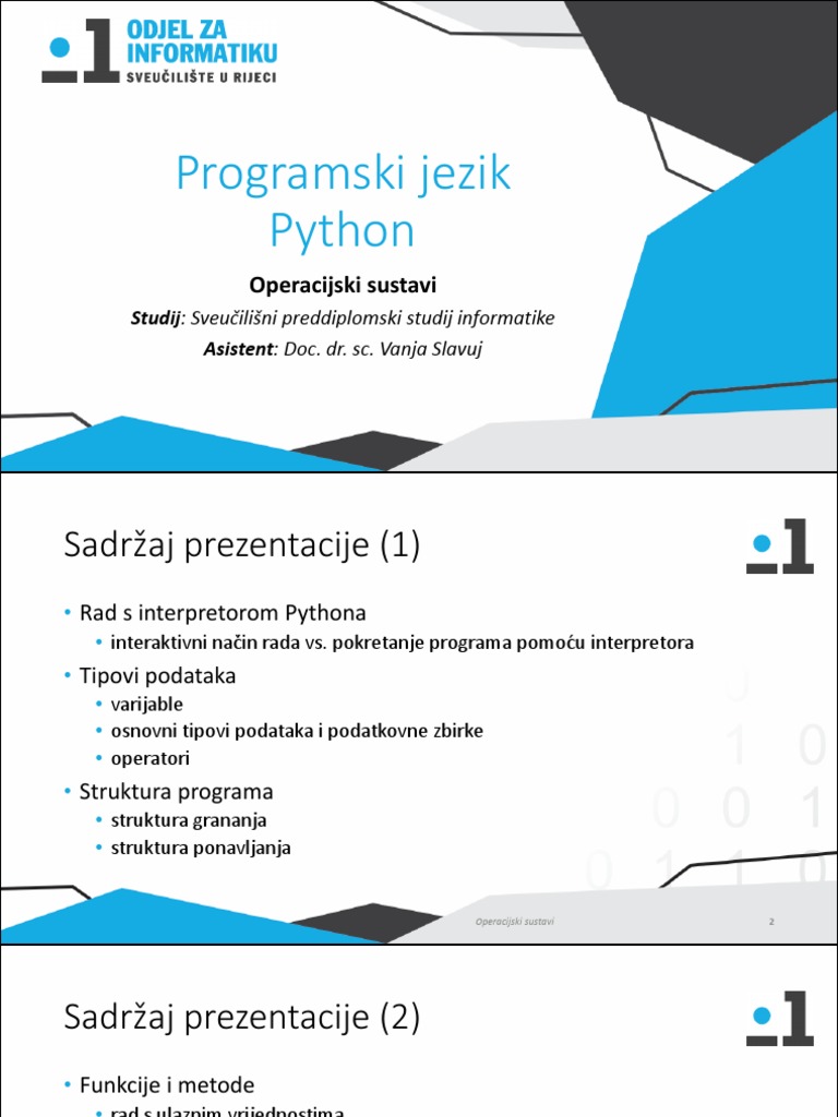 OS 07x Programski Jezik Python | PDF