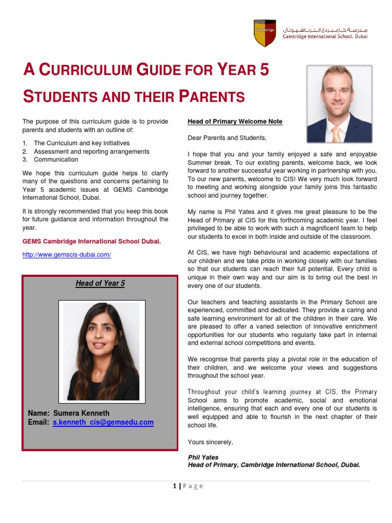 Curriculum Handbook 2022-23 Year 5 | PDF | Curriculum | Schools