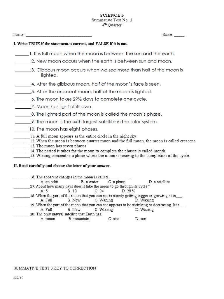 Science5 ST3 Q4 | PDF