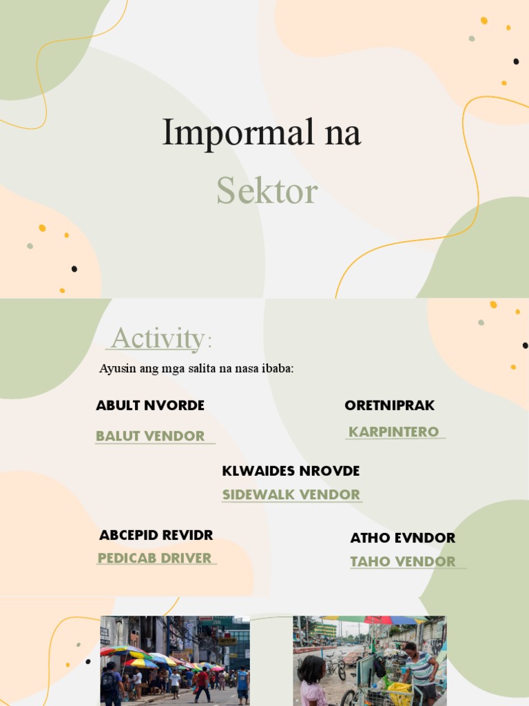 Impormal Na Sektor - Group 6 | PDF