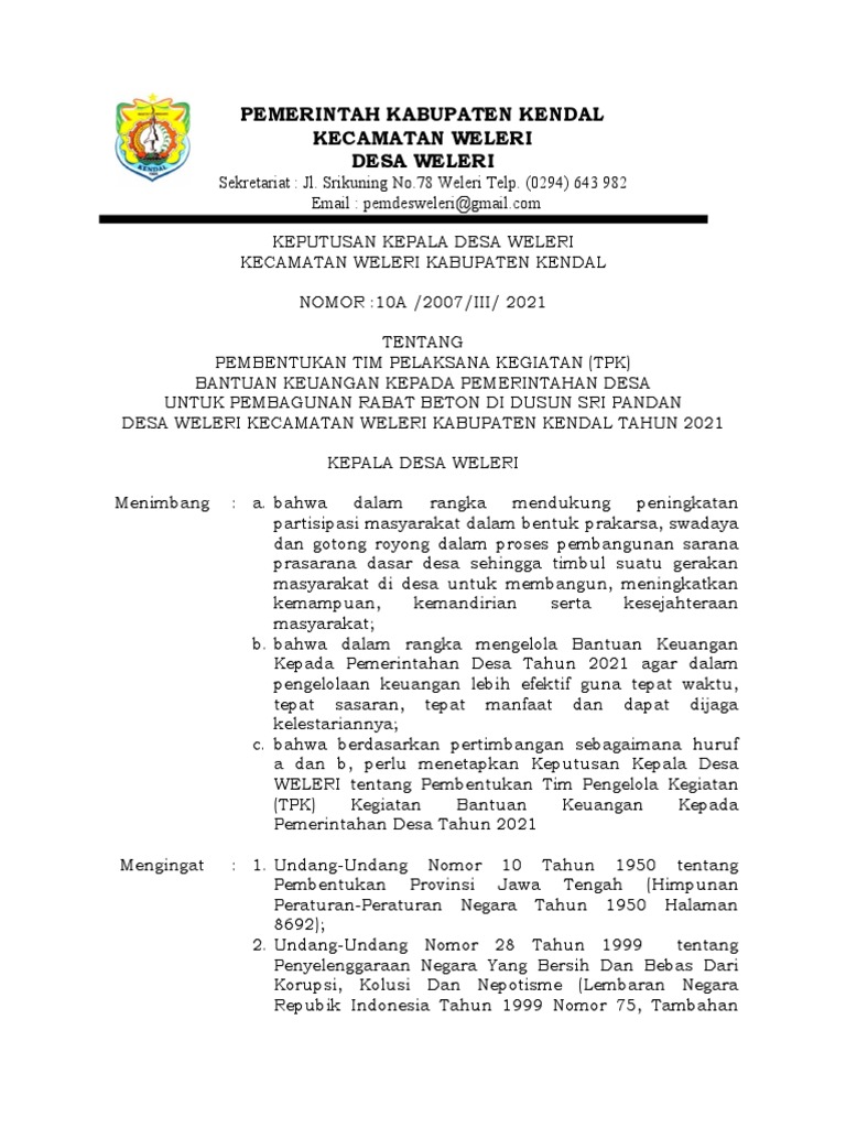 SK TPK BKK Dusun | PDF