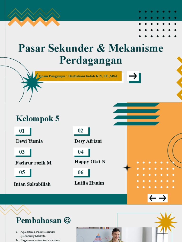 Pasar Sekunder Dan Mekanisme Perdagangan | PDF | Pengelolaan Keuangan & Uang